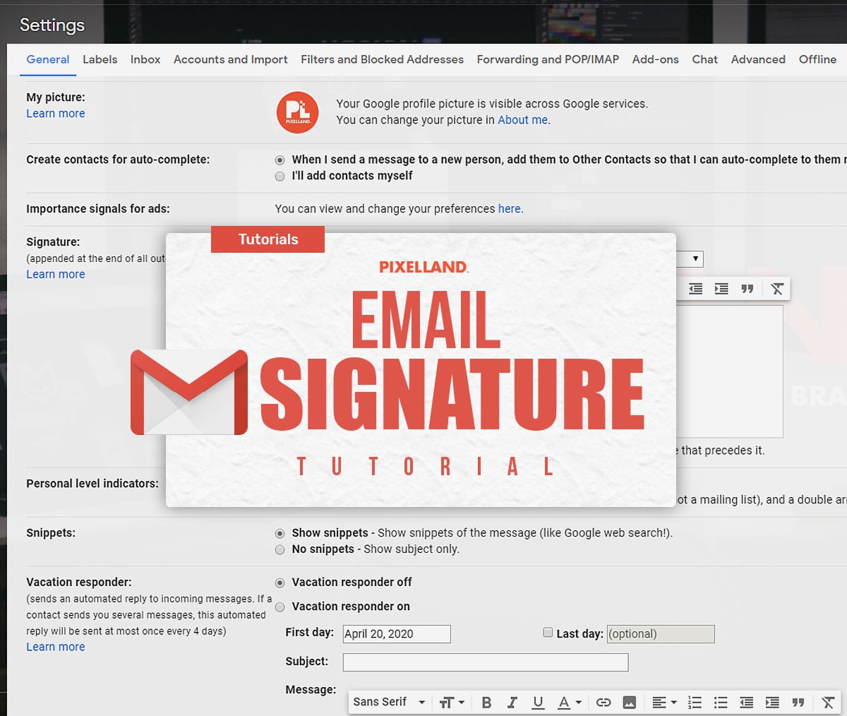 Email Signature Tutorial - Pixelland Media Group